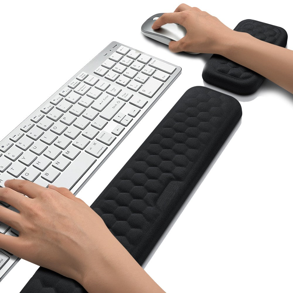 Keyboard and Mouse Wrist Rest Set Ergonomic Soft Memory Foam Support P ...