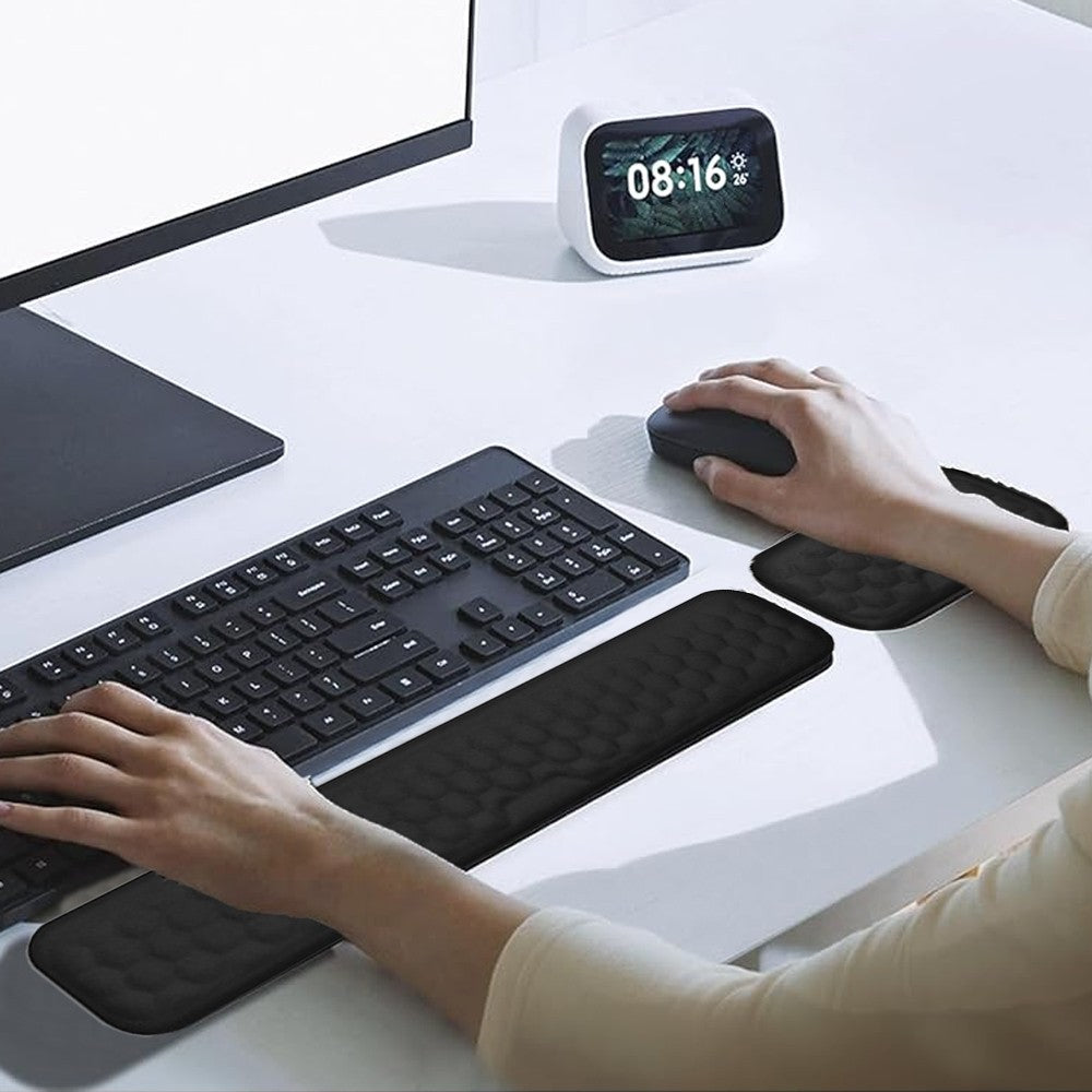 Keyboard and Mouse Wrist Rest Set Ergonomic Soft Memory Foam Support P ...