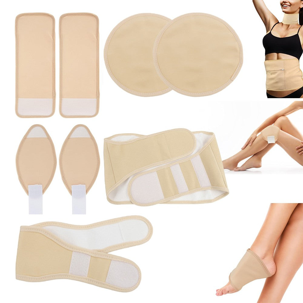 8Pcs Reusable Compress Castor Oil Wrap Pack Kit for Waist Neck Breast ...