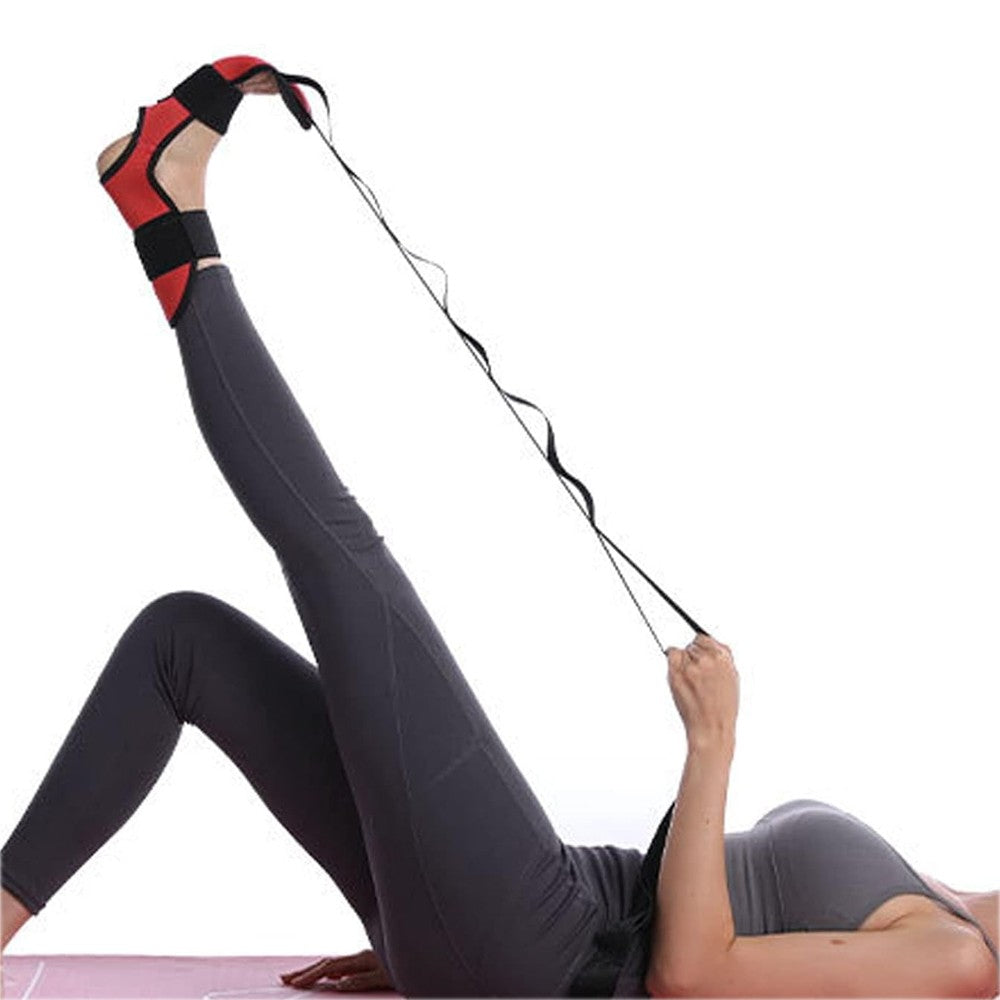 Red Hamstring Stretcher Strap Ligament Belt for Pilates Yoga Pain Reli ...